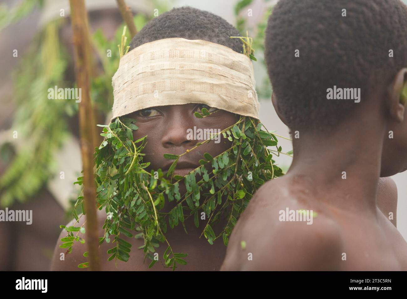 Ngas young warriors parading Ngas masquerade performing during the 2023 ...