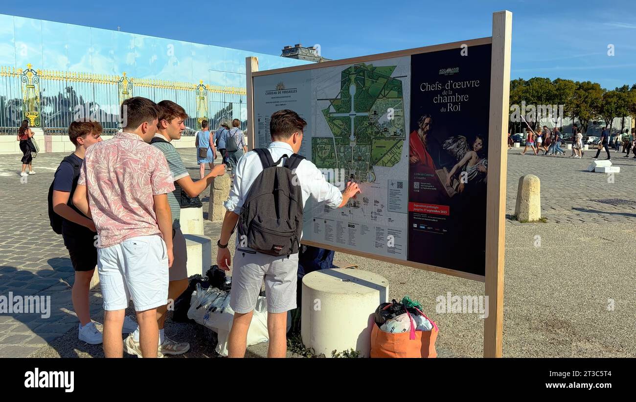 Versailles castle map hi-res stock photography and images - Alamy