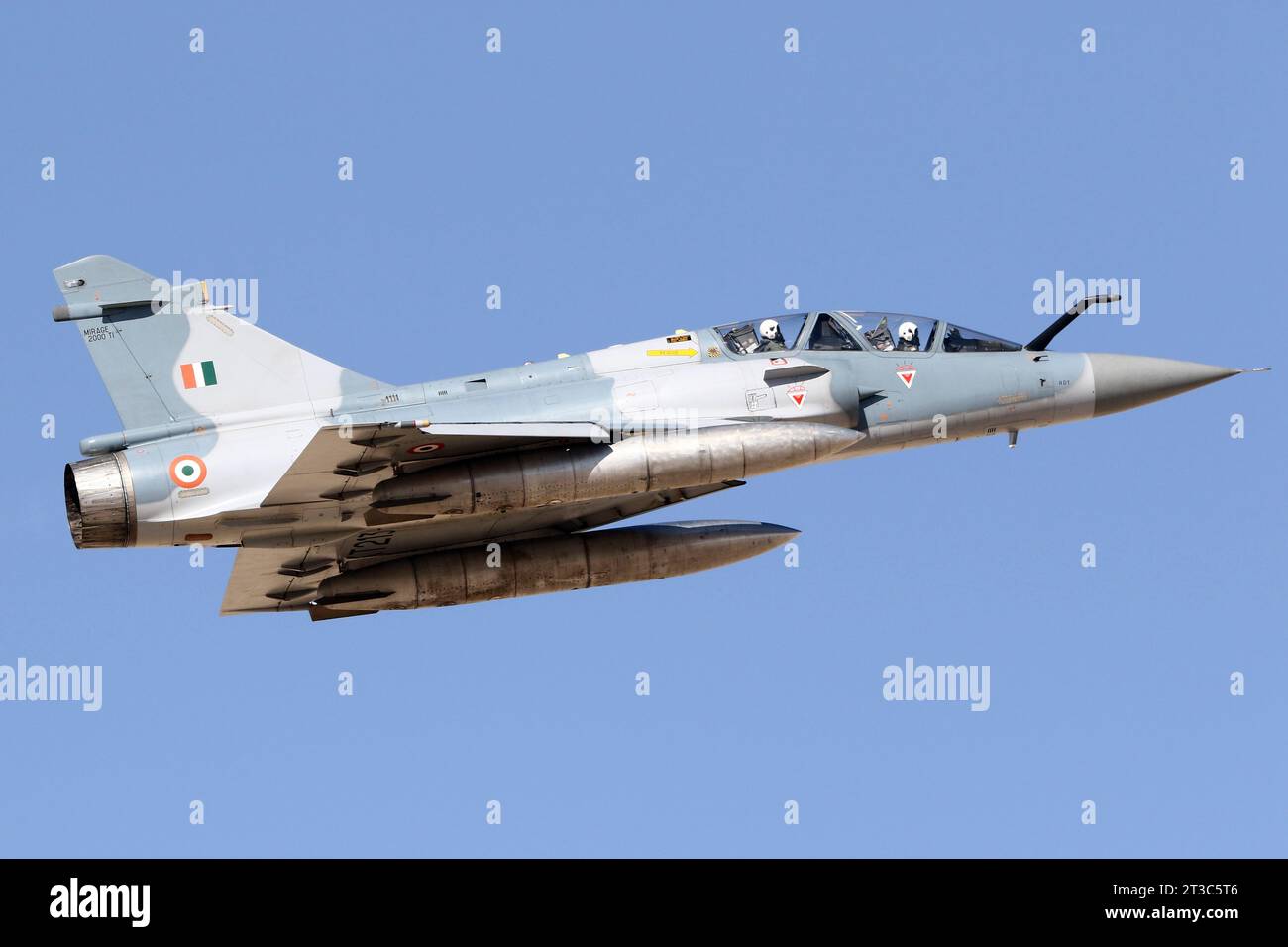 Indian Air Force Mirage 2000 jet in flight Stock Photo - Alamy