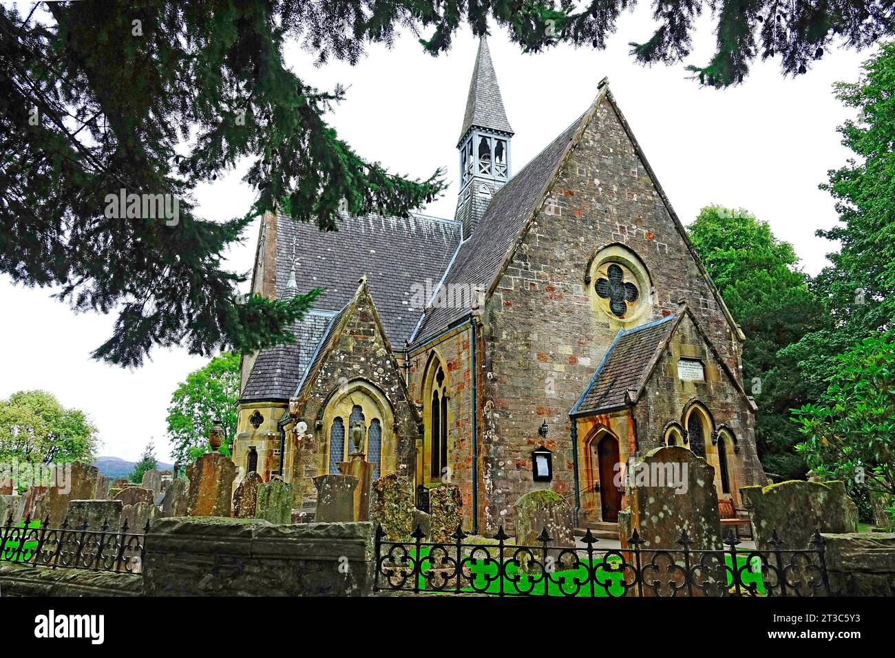 Luss Parish Church and Cemetery Village of Luss on Loch Lomond Lake ...