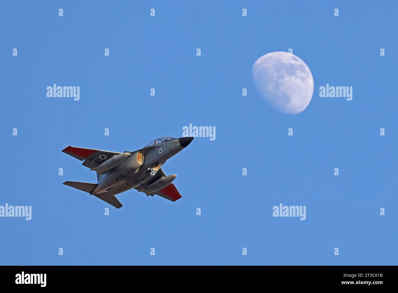 Israeli Air Force M346 Lavi trainer aircraft flying in front of the ...