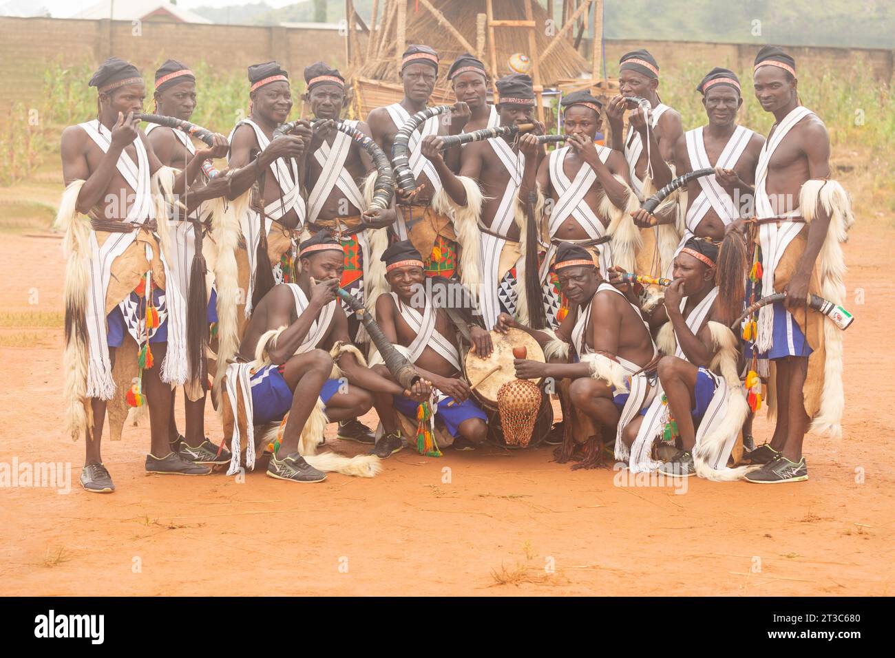 Sombi dancers in a group photograph after their performance during the ...