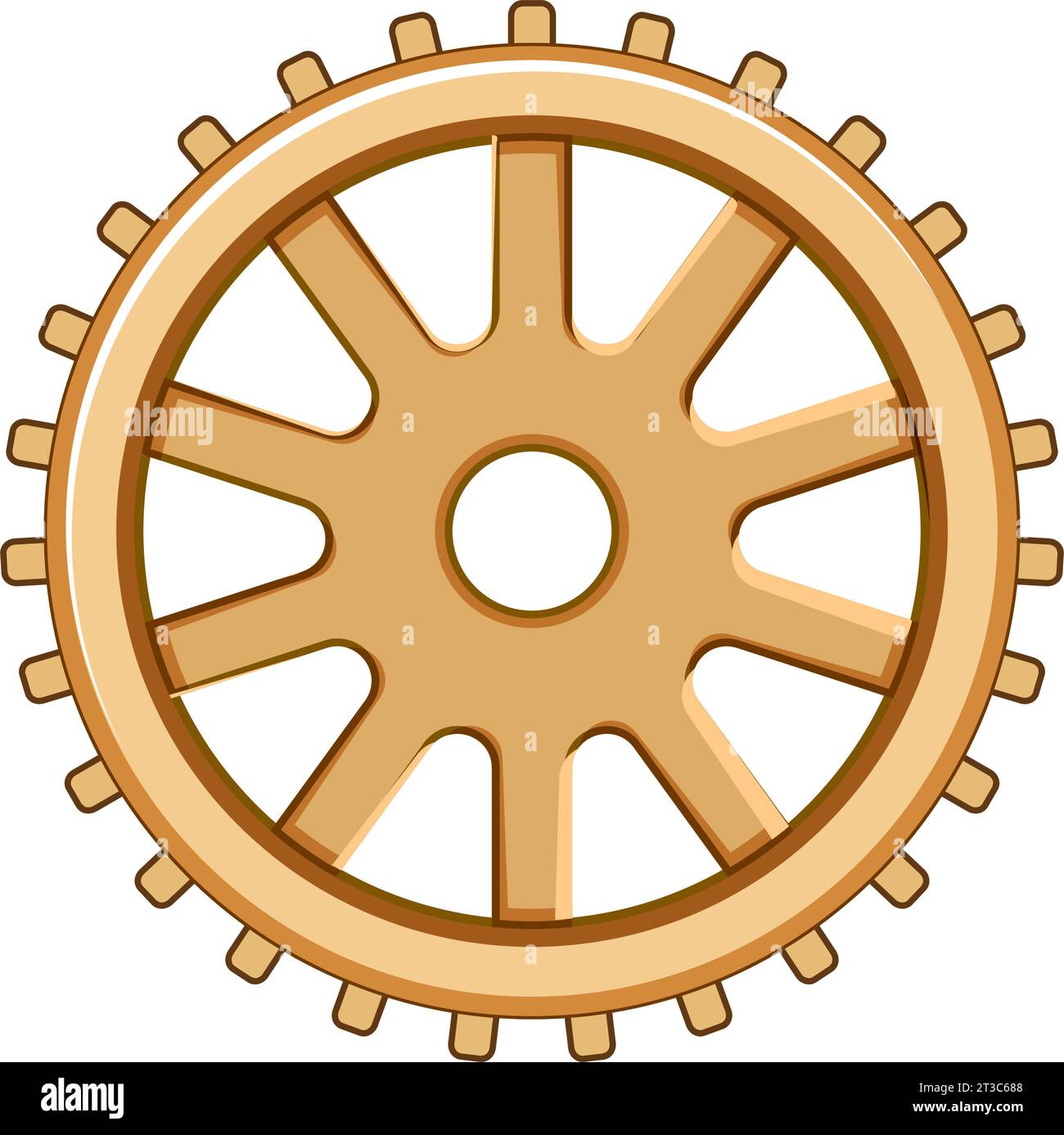 sign gear cartoon vector illustration Stock Vector Image & Art - Alamy