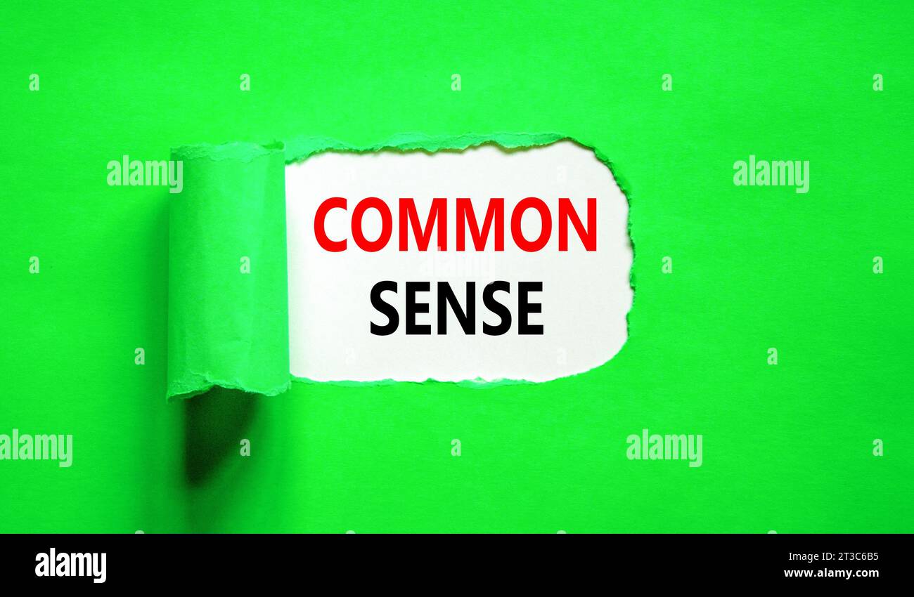 Common sense symbol. Concept words Common sense on beautiful white ...
