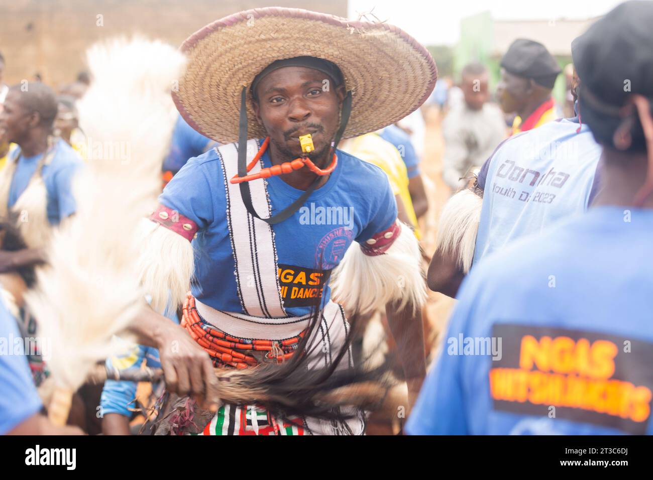 Ngas dancers performing during the 2023 Puusdung Festival at Pankshin ...