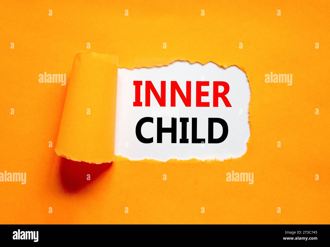 Inner child symbol. Concept words Inner child on beautiful white paper ...