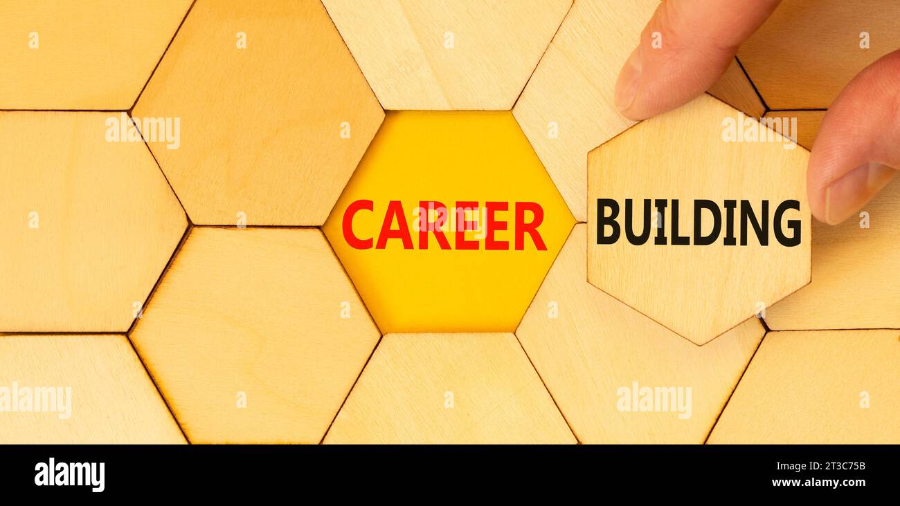 Career building symbol. Concept words Career building on beautiful ...