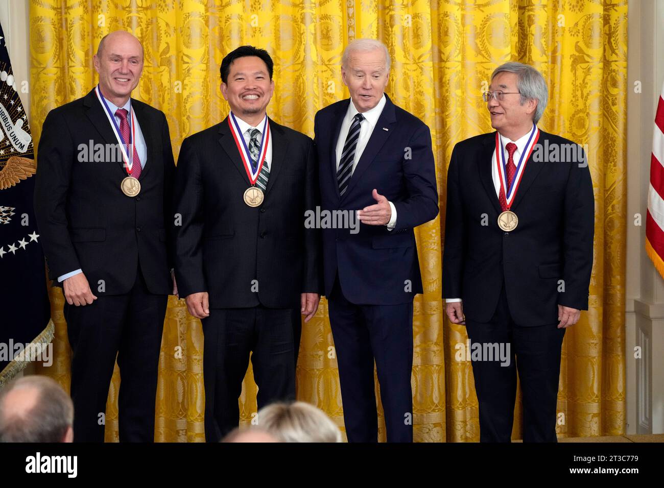 President Joe Biden awards the National Medal of Technology ...