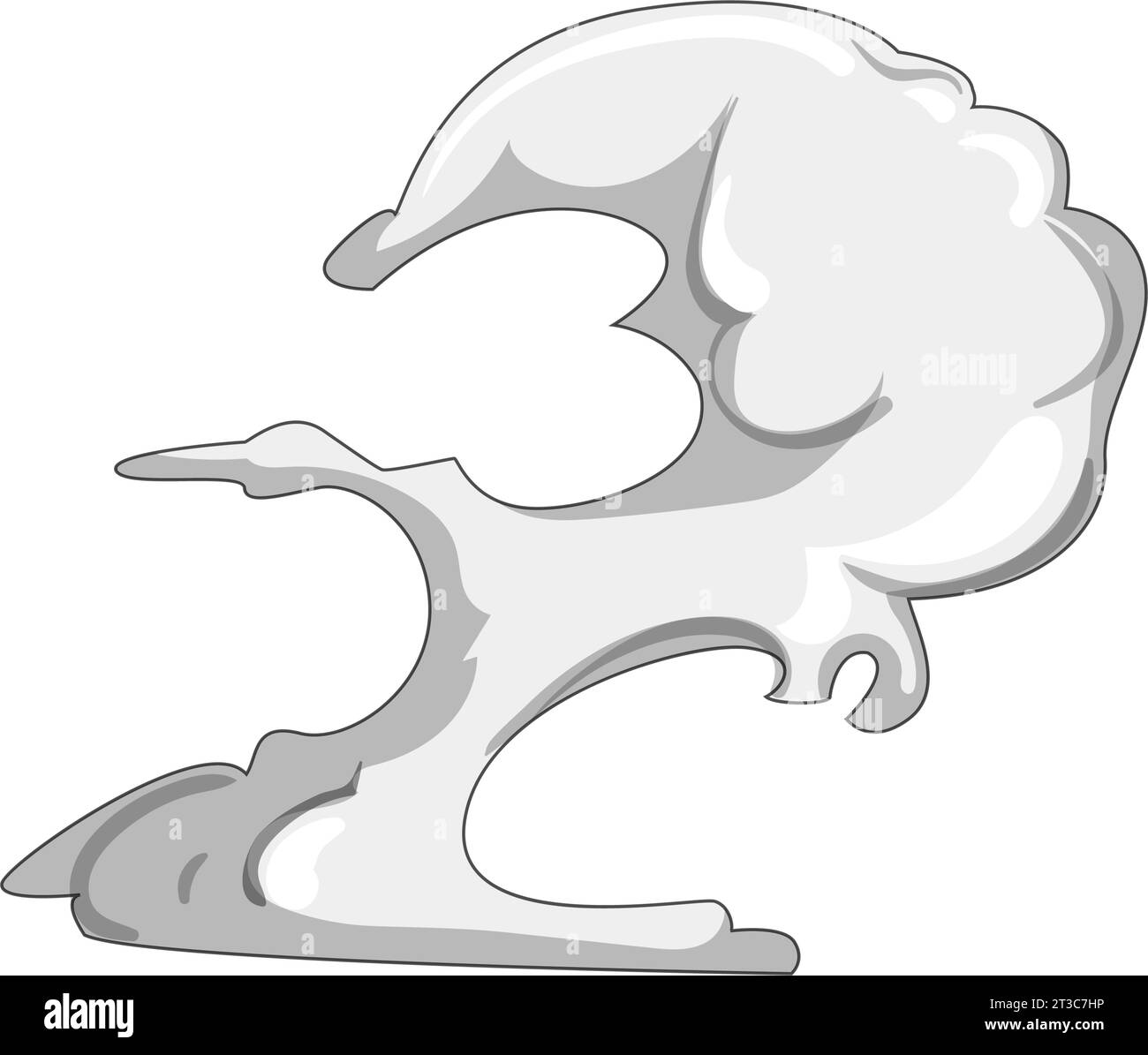 dust smoke cloud cartoon vector illustration Stock Vector Image & Art ...