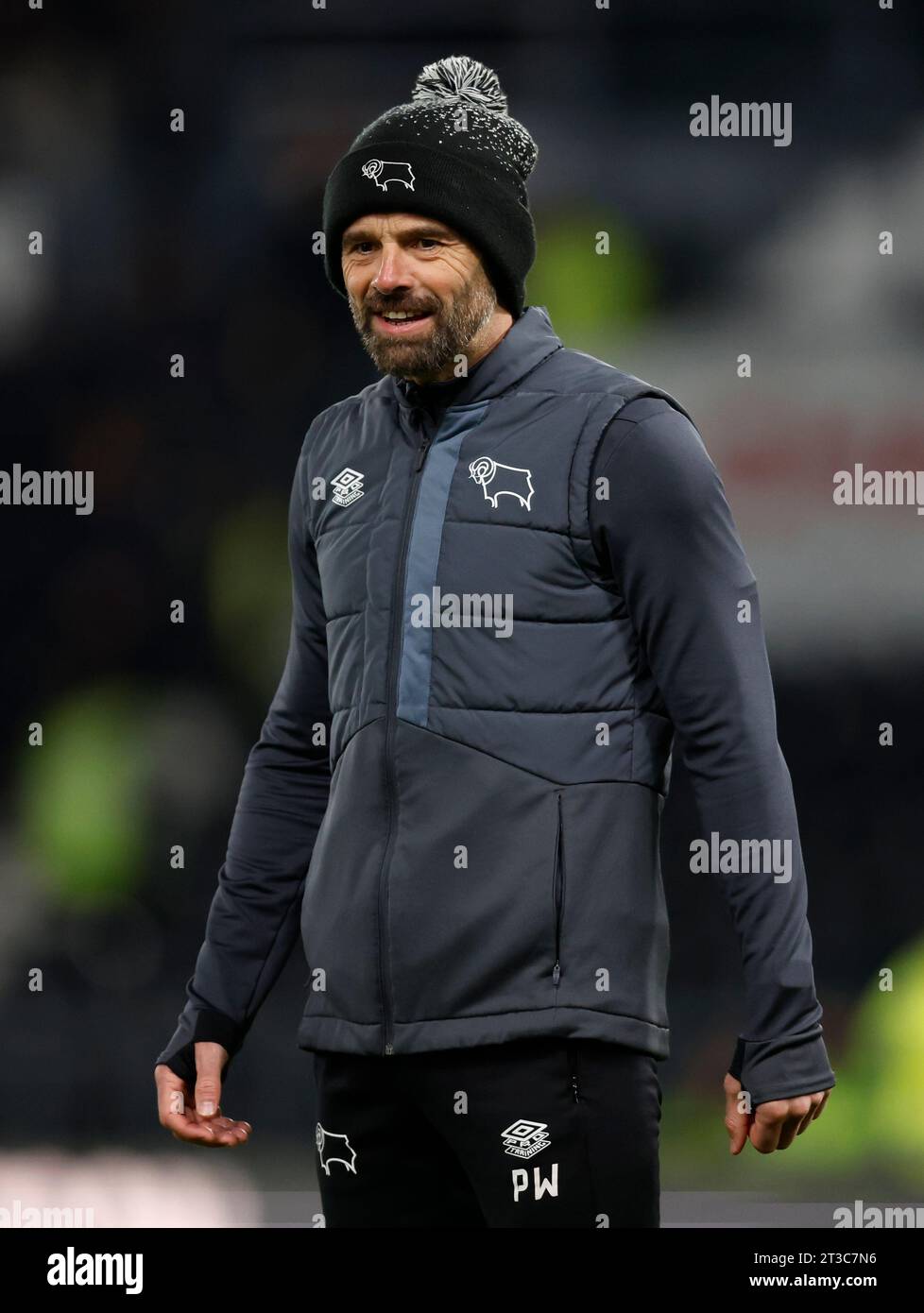 Derby County manager Paul Warne ahead of the Sky Bet League One match ...
