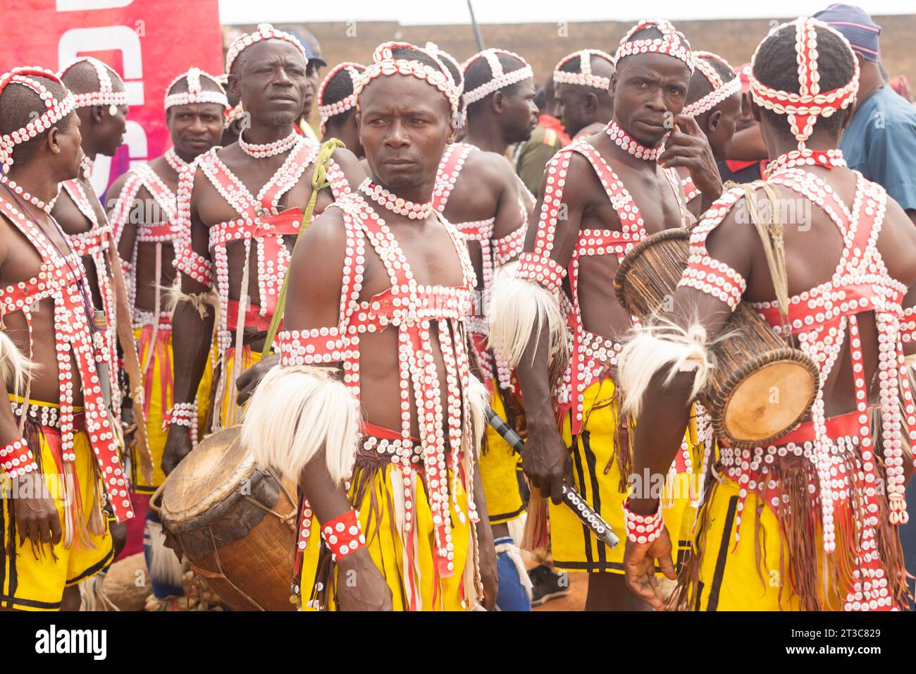 Jarawa dancers performing during the 2023 Puusdung Festival at Pankshin ...