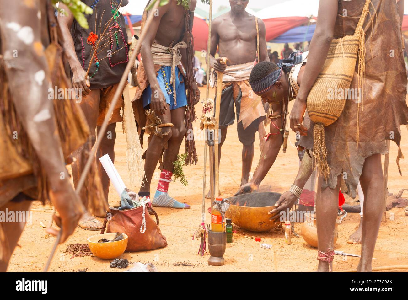 Ngas men performing their custom during the 2023 Puusdung Festival at ...