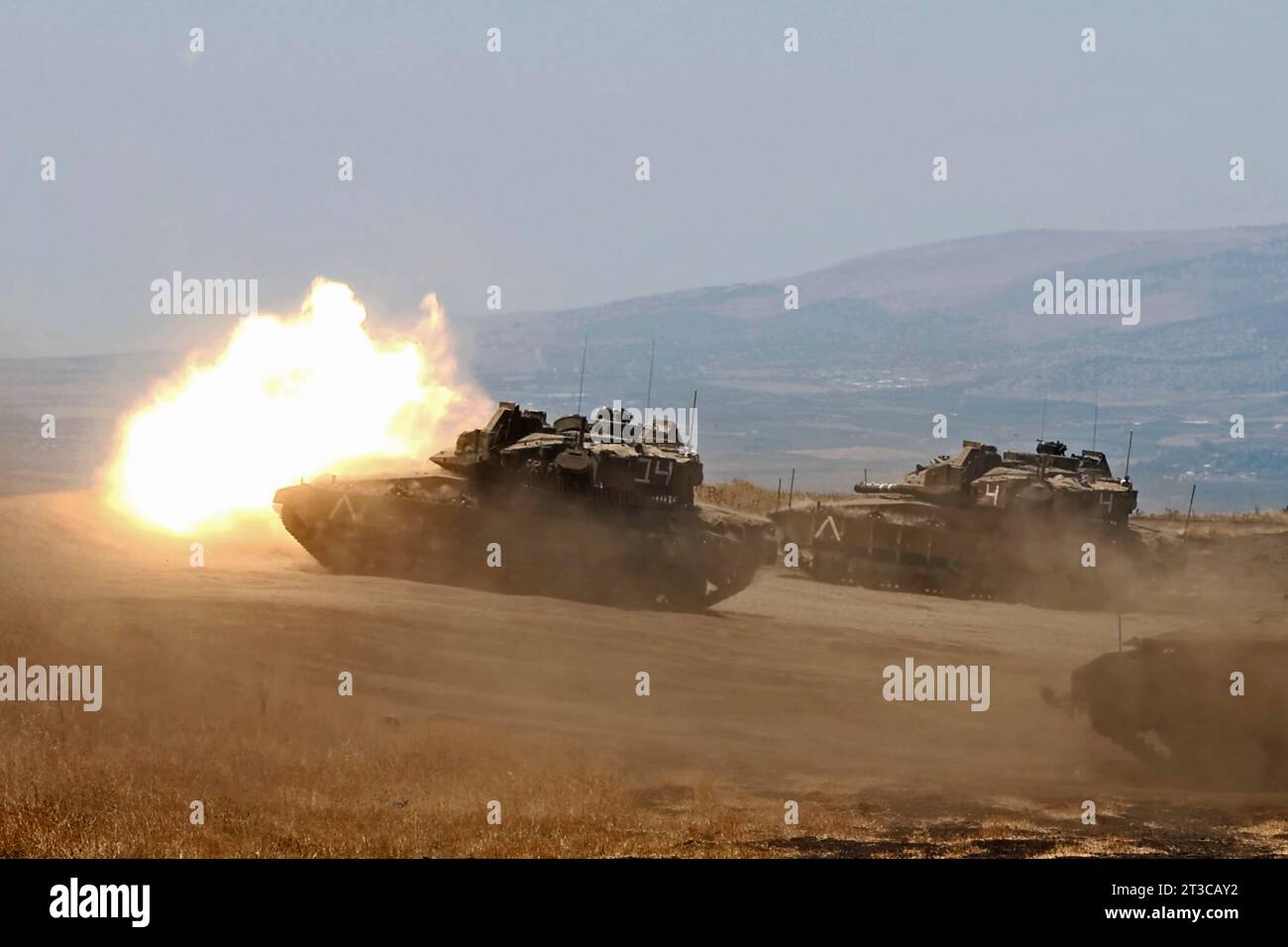 Merkava Mark 4 main battle tank live fire Stock Photo - Alamy