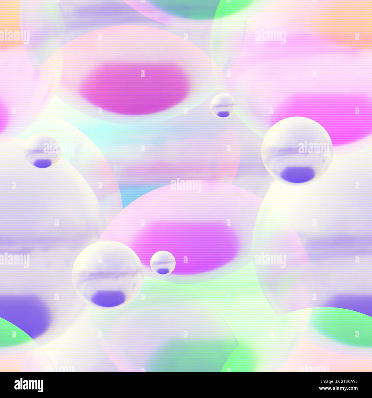 soap bubbles seamless pattern, scanlines effect, 3d render Stock Photo ...