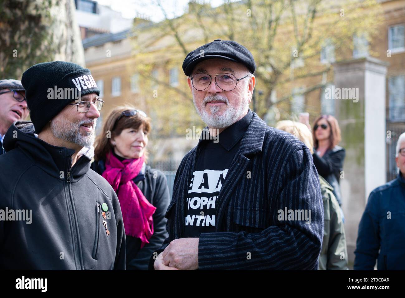 Peter Egan at a stop trophy hunting and ivory trade protest rally ...