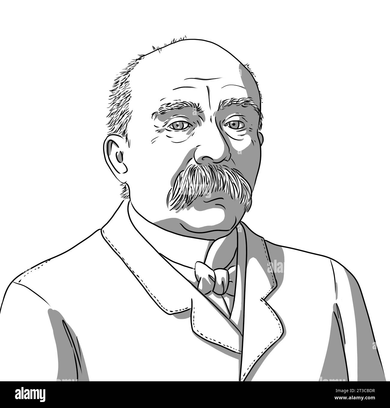 Portrait of Georges Clemenceau, the tiger, french Prime Minister and ...