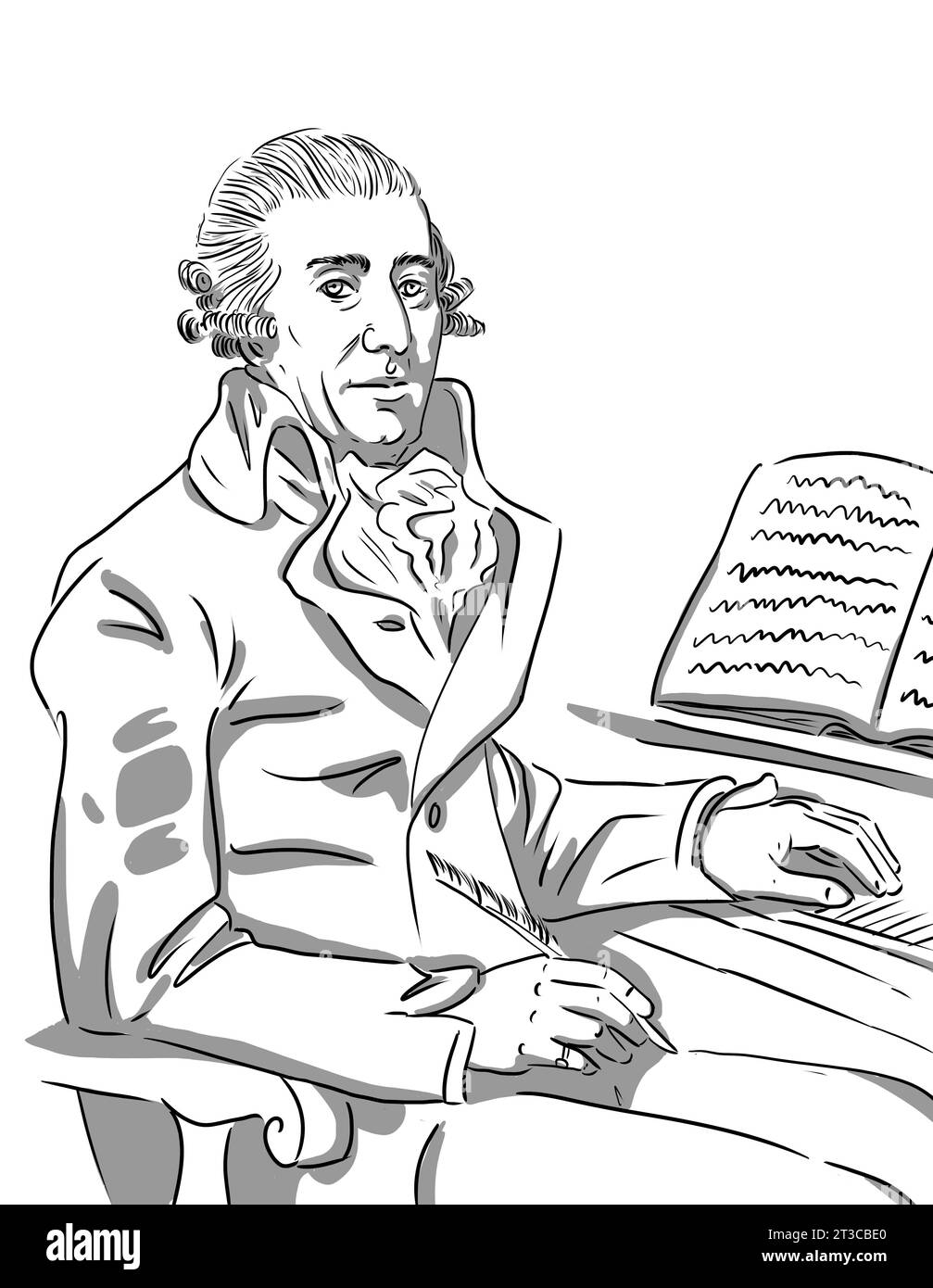 Portrait of Joesph Haydn, famous composer and musician Stock Photo - Alamy