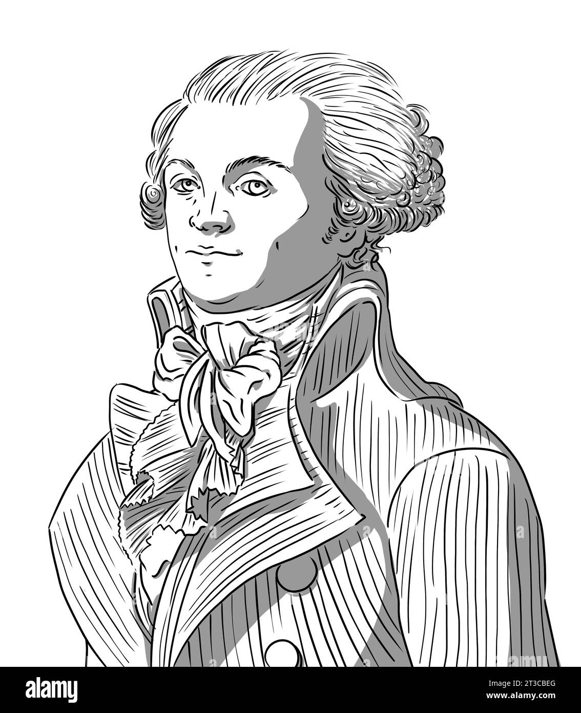 Portrait of Robespierre, famous french revolutionary man Stock Photo ...