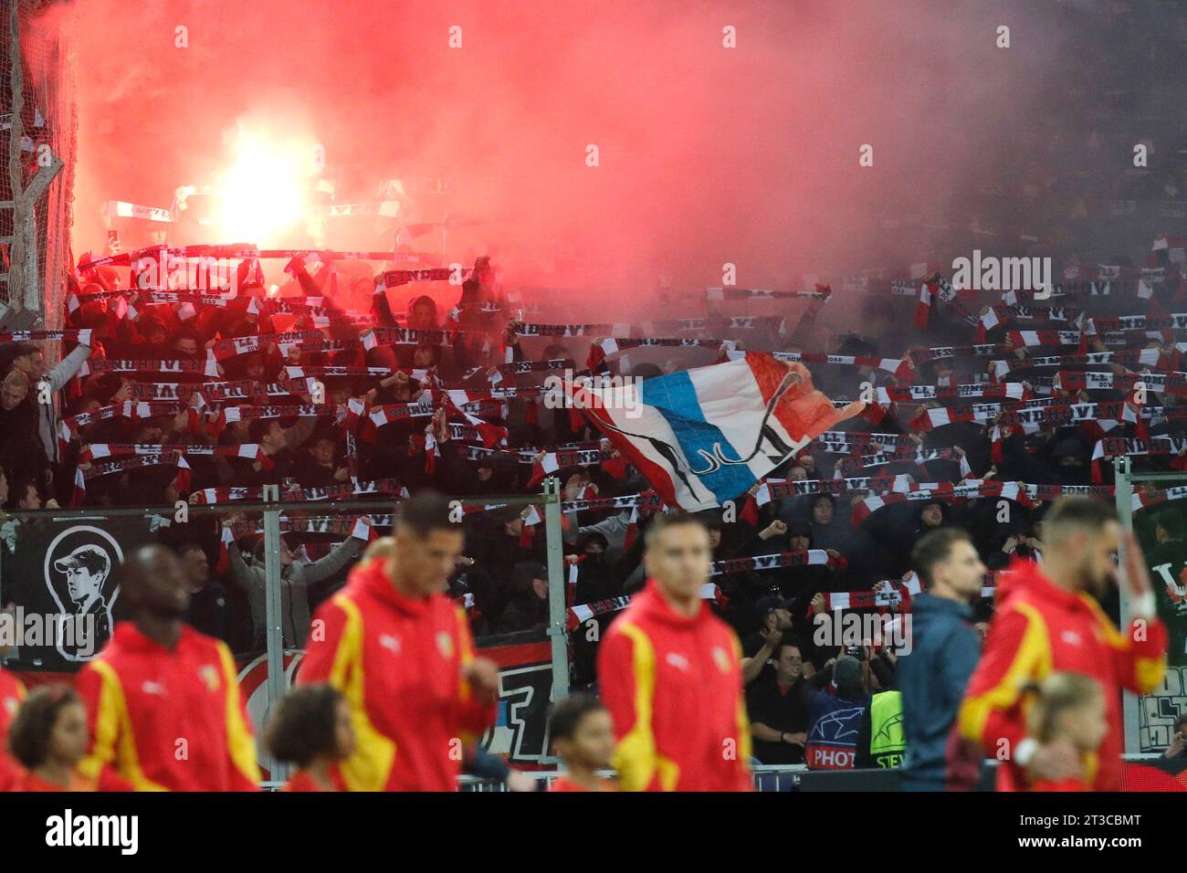 PSV Eindhoven fans cheer their team ahead the Champions League, Group B ...