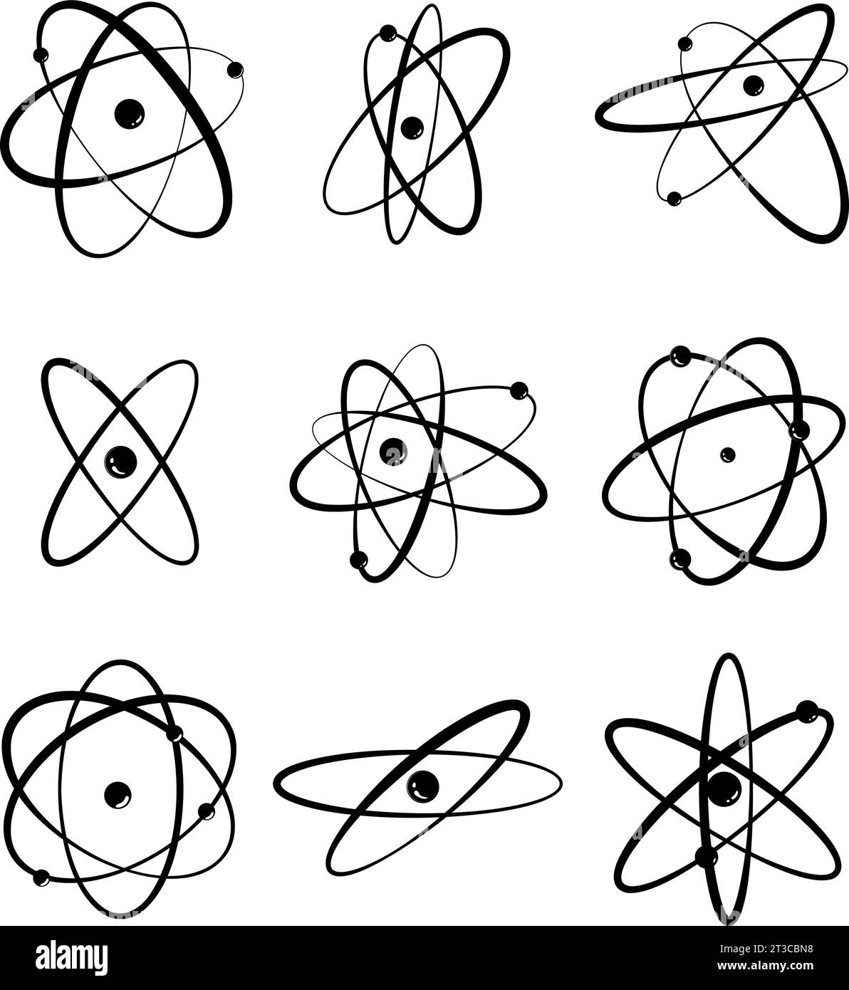 atom orbit set cartoon vector illustration Stock Vector Image & Art - Alamy