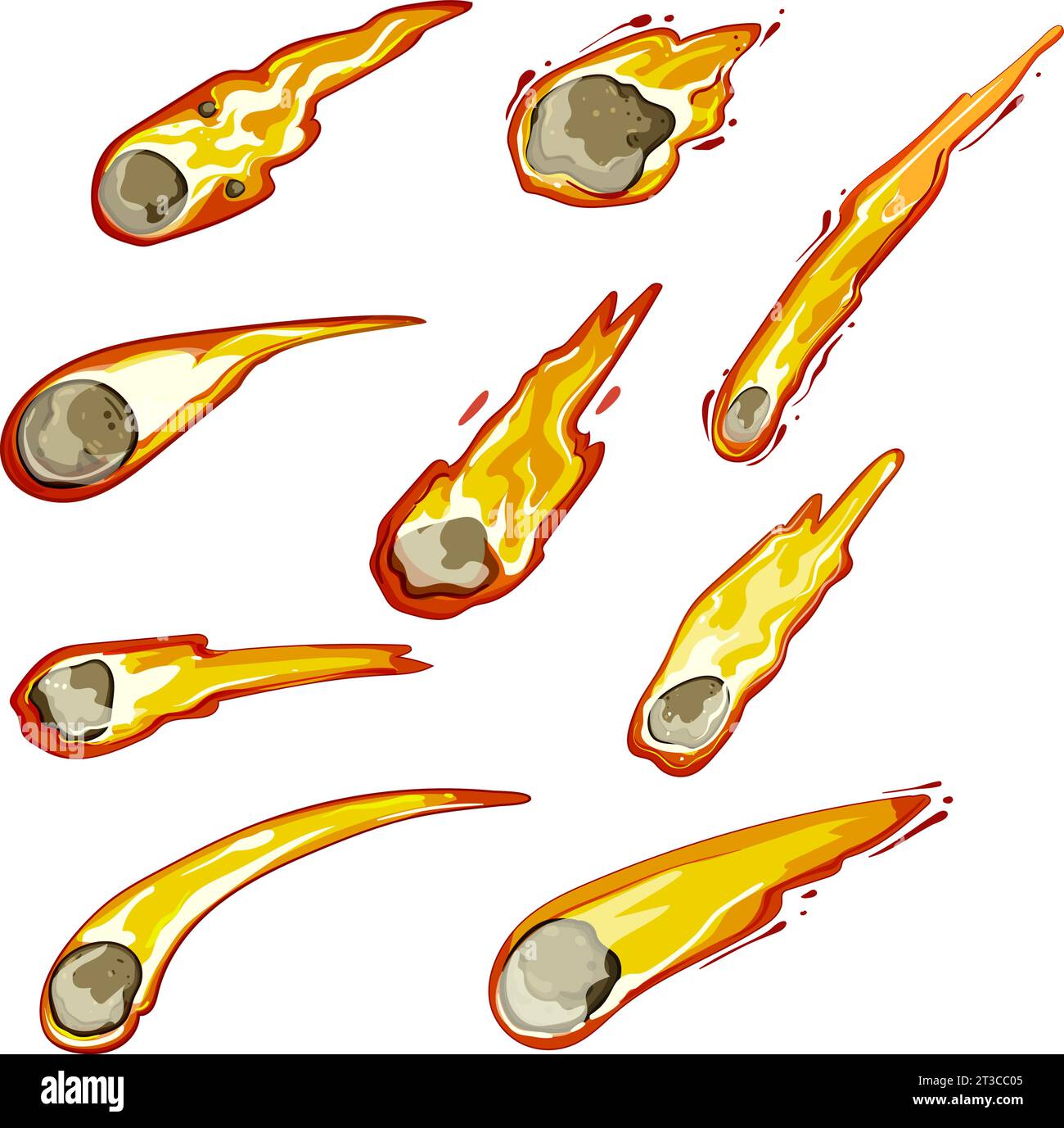 meteor set cartoon vector illustration Stock Vector Image & Art - Alamy