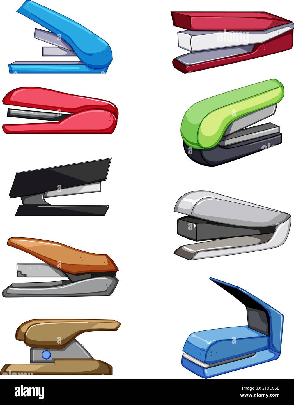 stapler set cartoon vector illustration Stock Vector Image & Art - Alamy