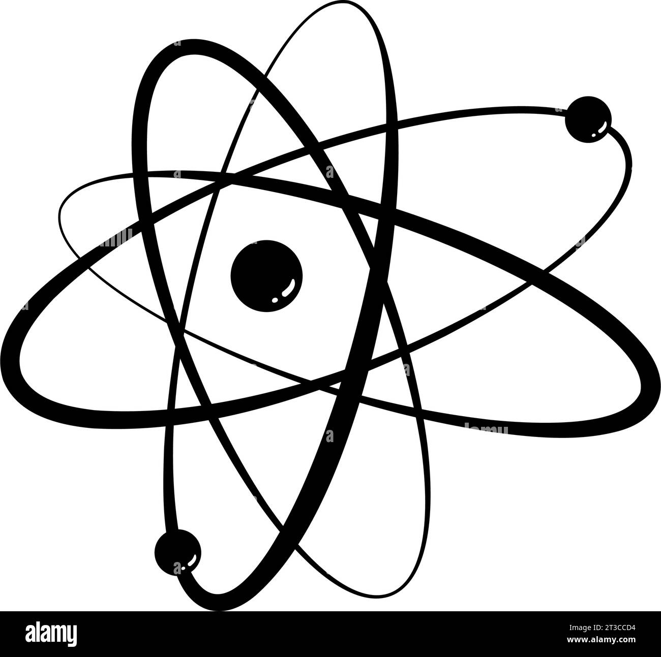 sphere atom orbit cartoon vector illustration Stock Vector Image & Art ...