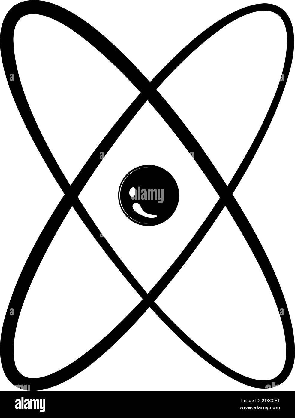 molecule atom orbit cartoon vector illustration Stock Vector Image ...