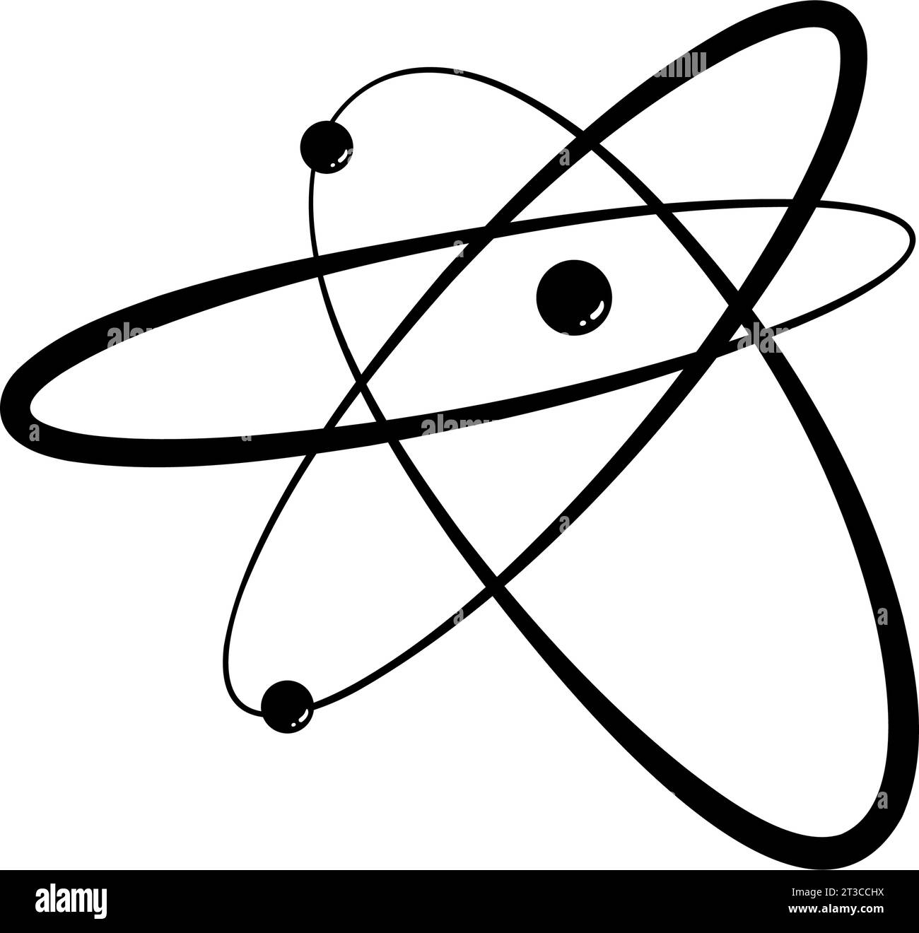 Electron Atom Orbit Cartoon Vector Illustration Stock Vector Image