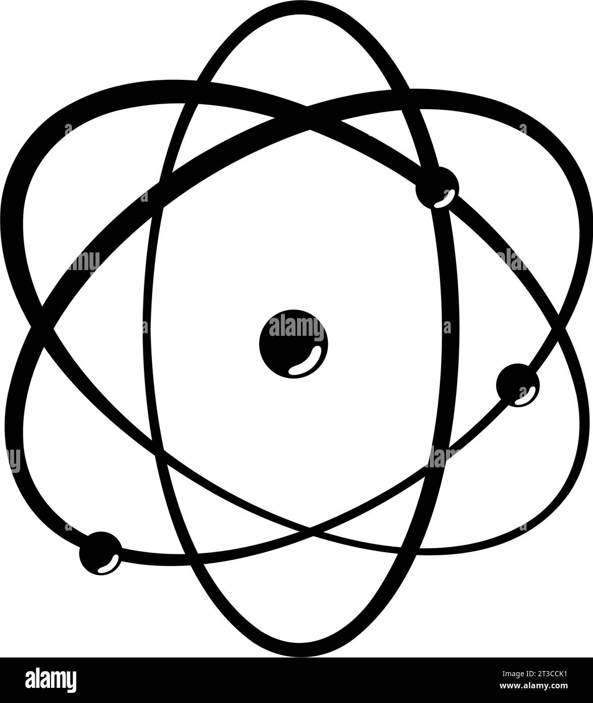 chemistry atom orbit cartoon vector illustration Stock Vector Image ...