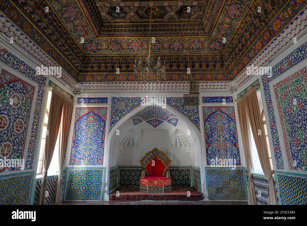 Kokand, Uzbekistan - October 24, 2023: Detail of the interior of the ...