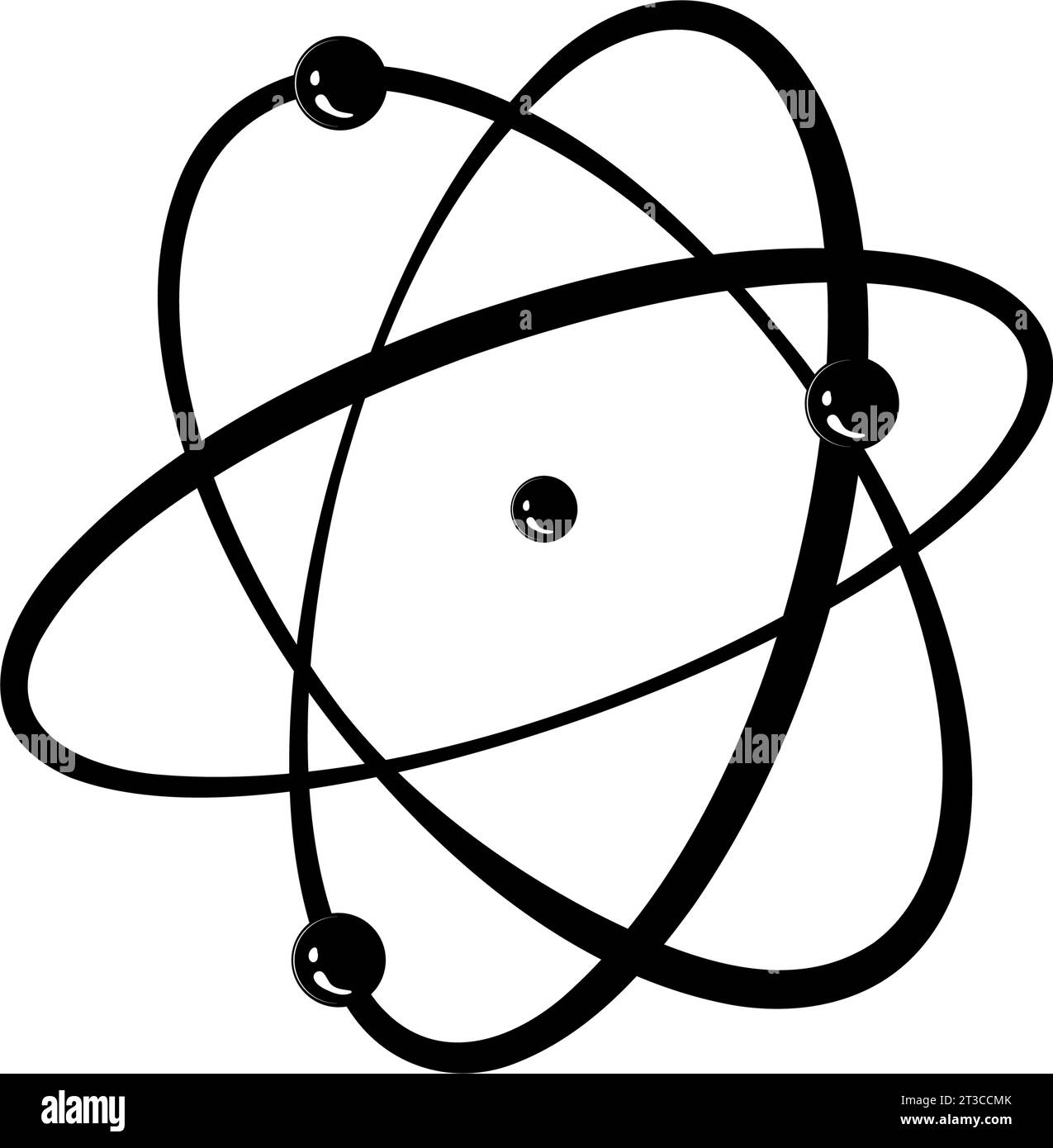 Scientific Atom Orbit Cartoon Vector Illustration Stock Vector Image And Art Alamy