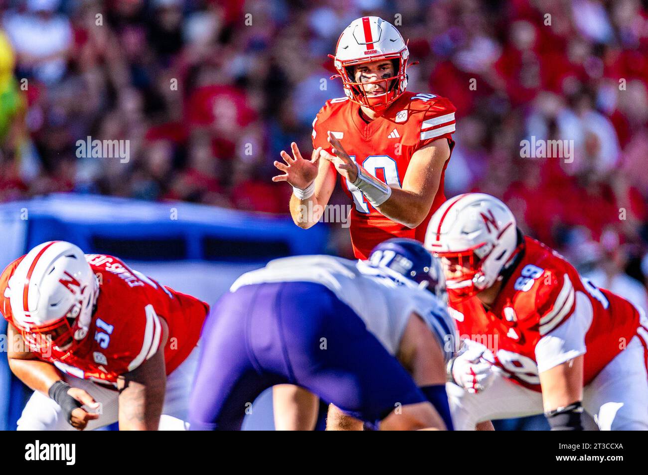 October 21, 2023 - Lincoln, NE. U.S. - Nebraska Cornhuskers quarterback ...
