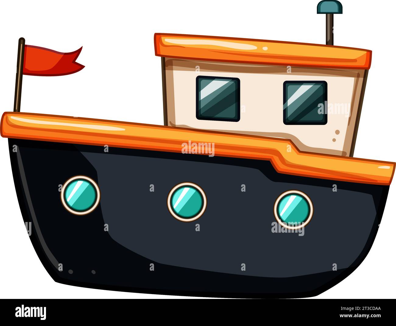 vessel boat toy cartoon vector illustration Stock Vector Image & Art ...