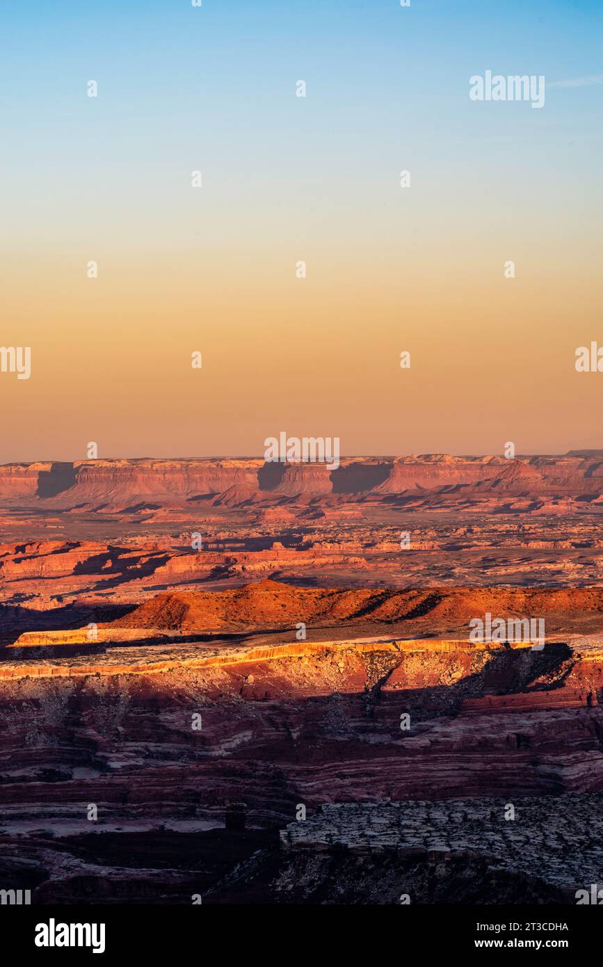 Photograph of sunset over Canyonlands National Park from Panorama Point ...