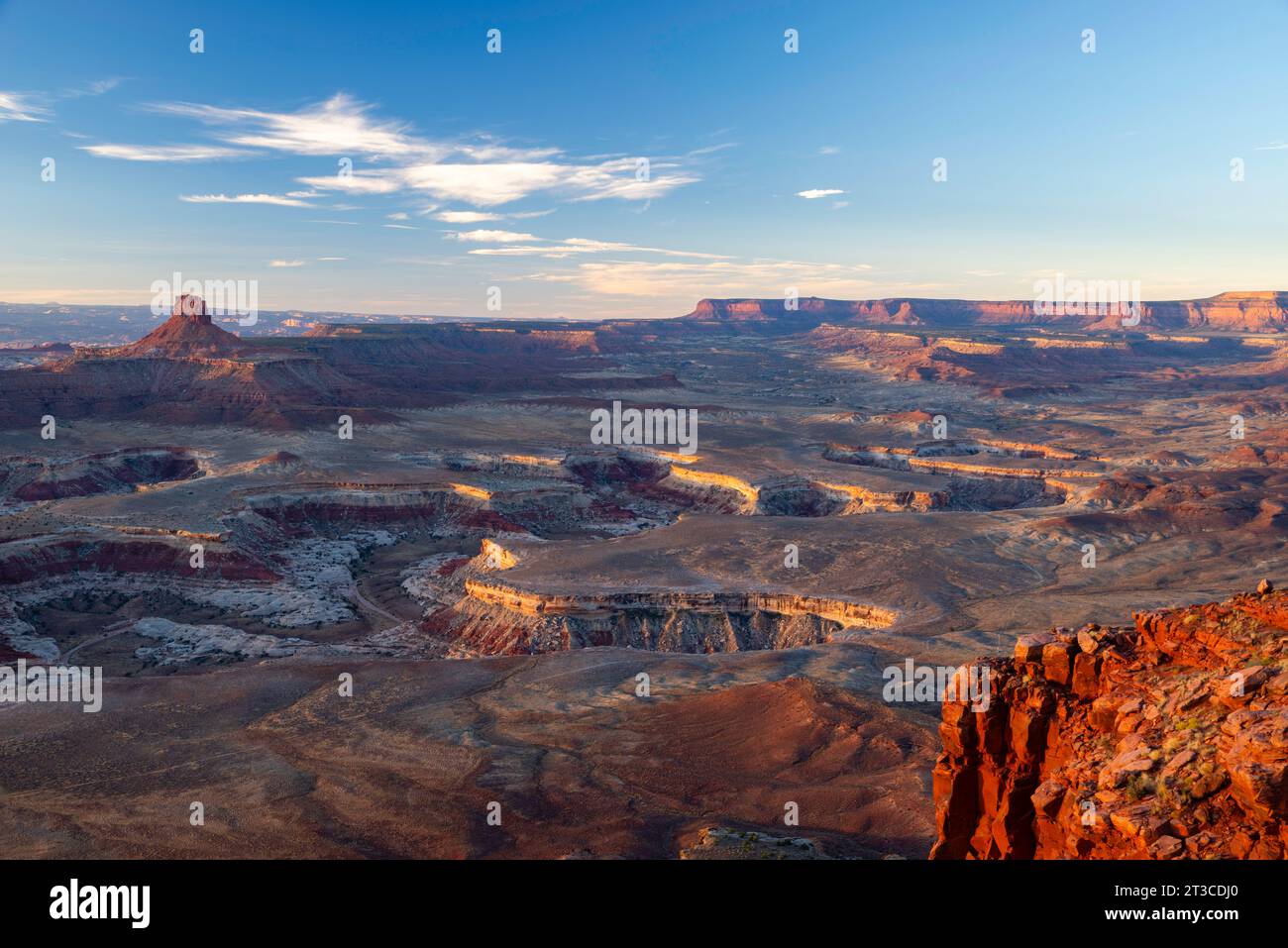 Photograph of sunrise at Canyonlands National Park with Elaterite Butte ...