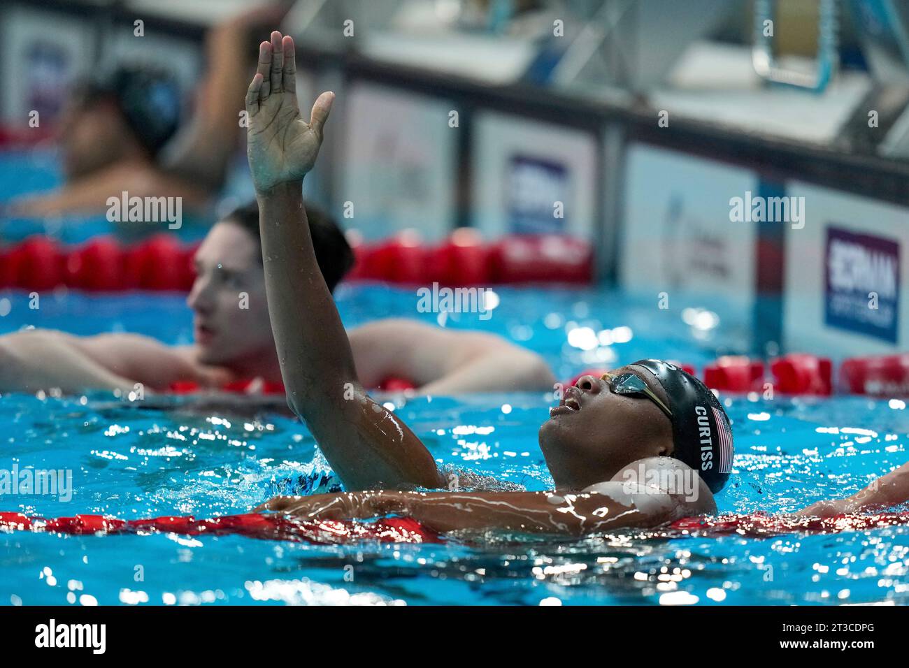 David Curtiss of the United States celebrates winning the gold medal in ...