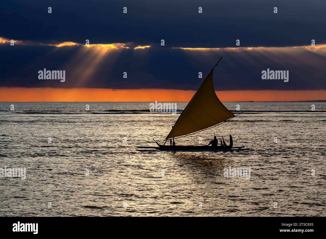 Sanur Beach, Bali, Indonesia. Junkung (traditional boat) competition at ...