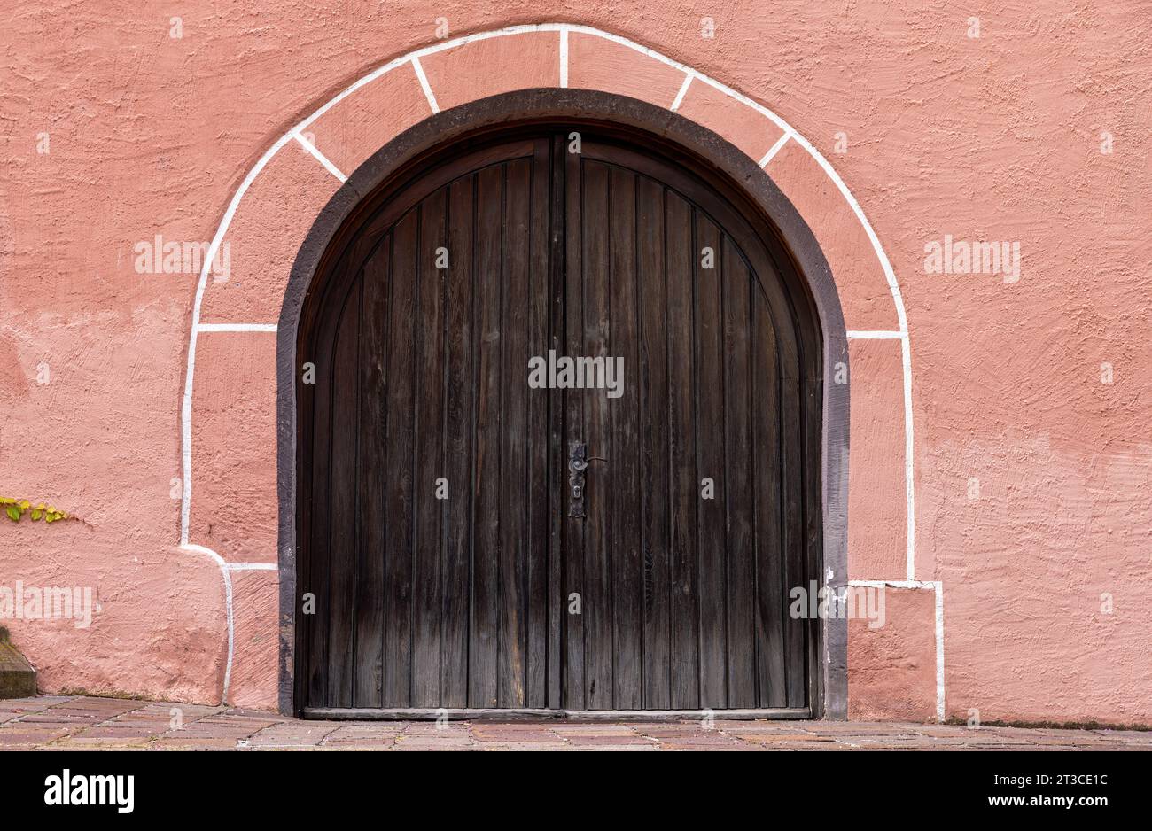 historical, old, double-leaf, brown wooden farm gate Stock Photo - Alamy