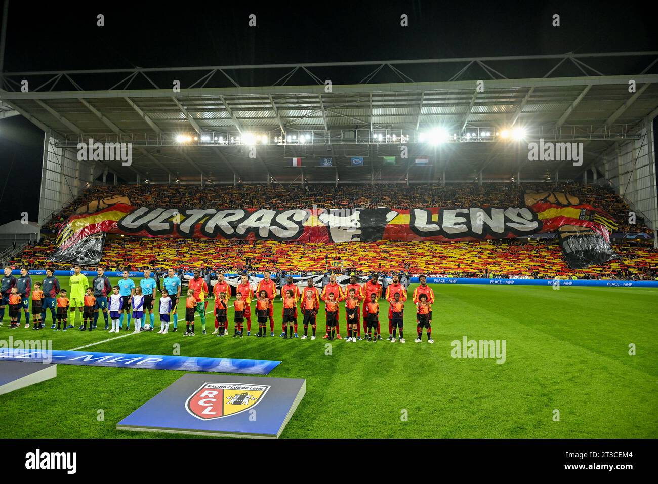 Lens, France. 24th Oct, 2023. fans and supporters in the Marek and ...