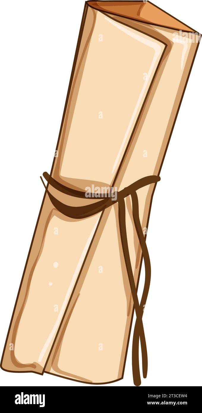 history scroll papyrus cartoon vector illustration Stock Vector Image ...