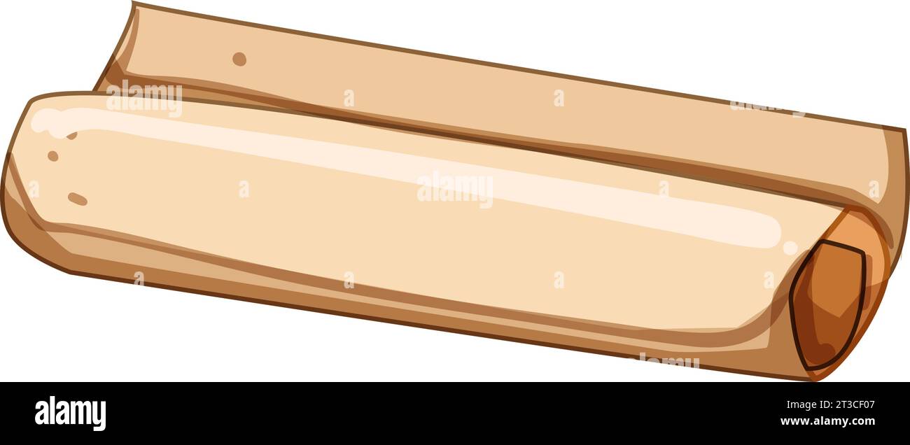 ancient scroll papyrus cartoon vector illustration Stock Vector Image ...