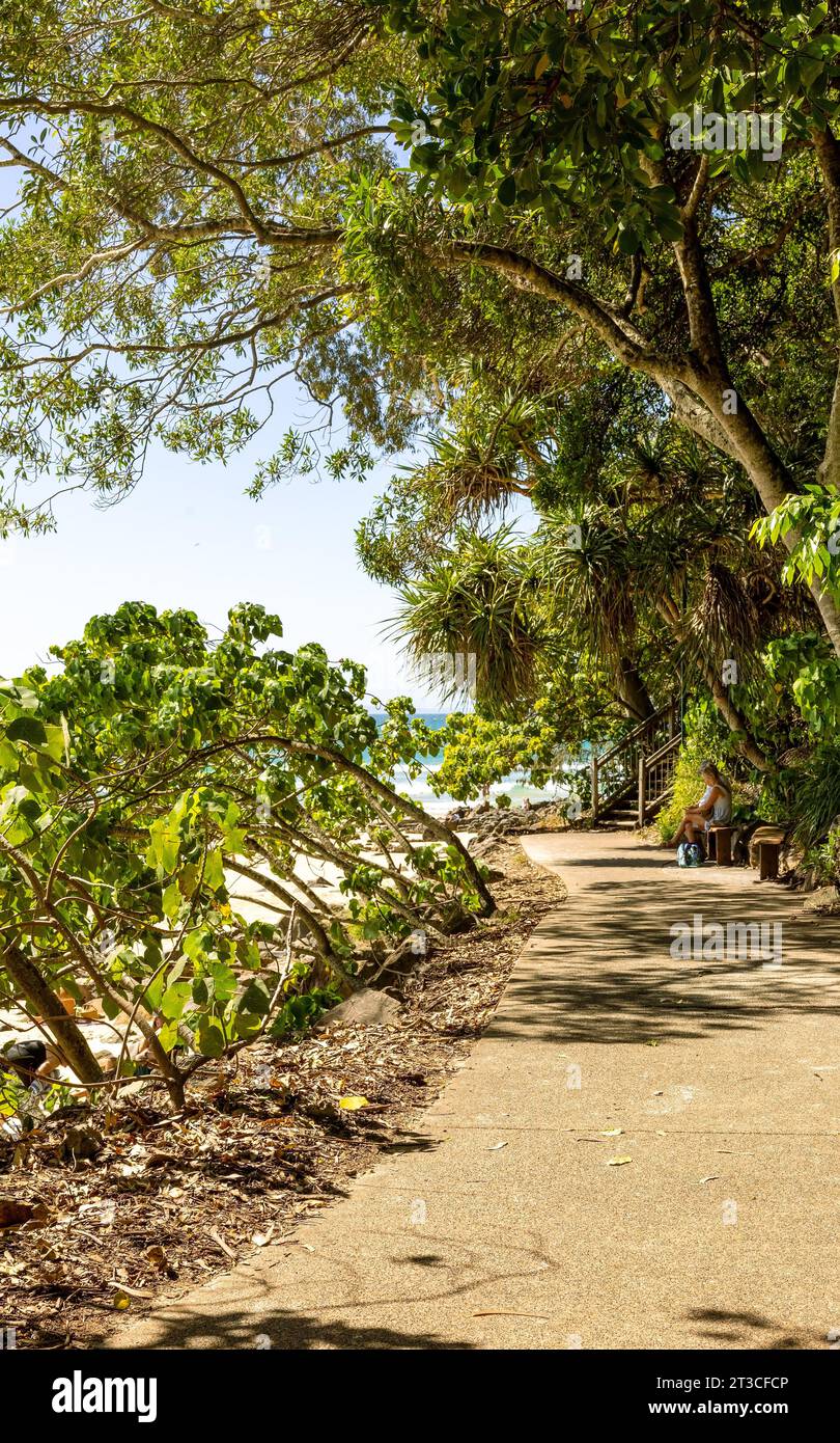 Noosa Heads path that passes the beach for walking and exercise ...