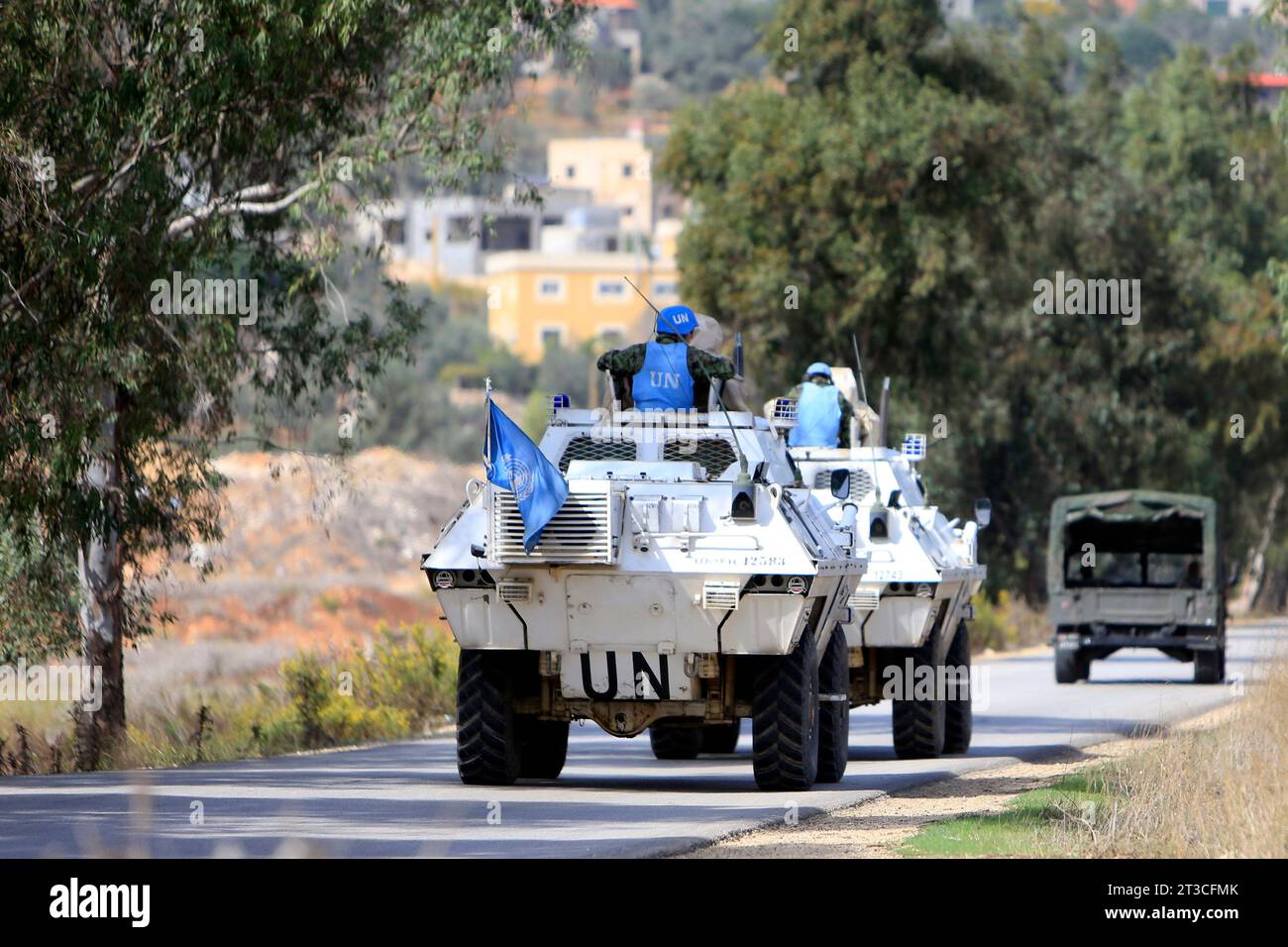 Khiam, Lebanon. 24th Oct, 2023. The United Nations Interim Force in Lebanon (UNIFIL ...