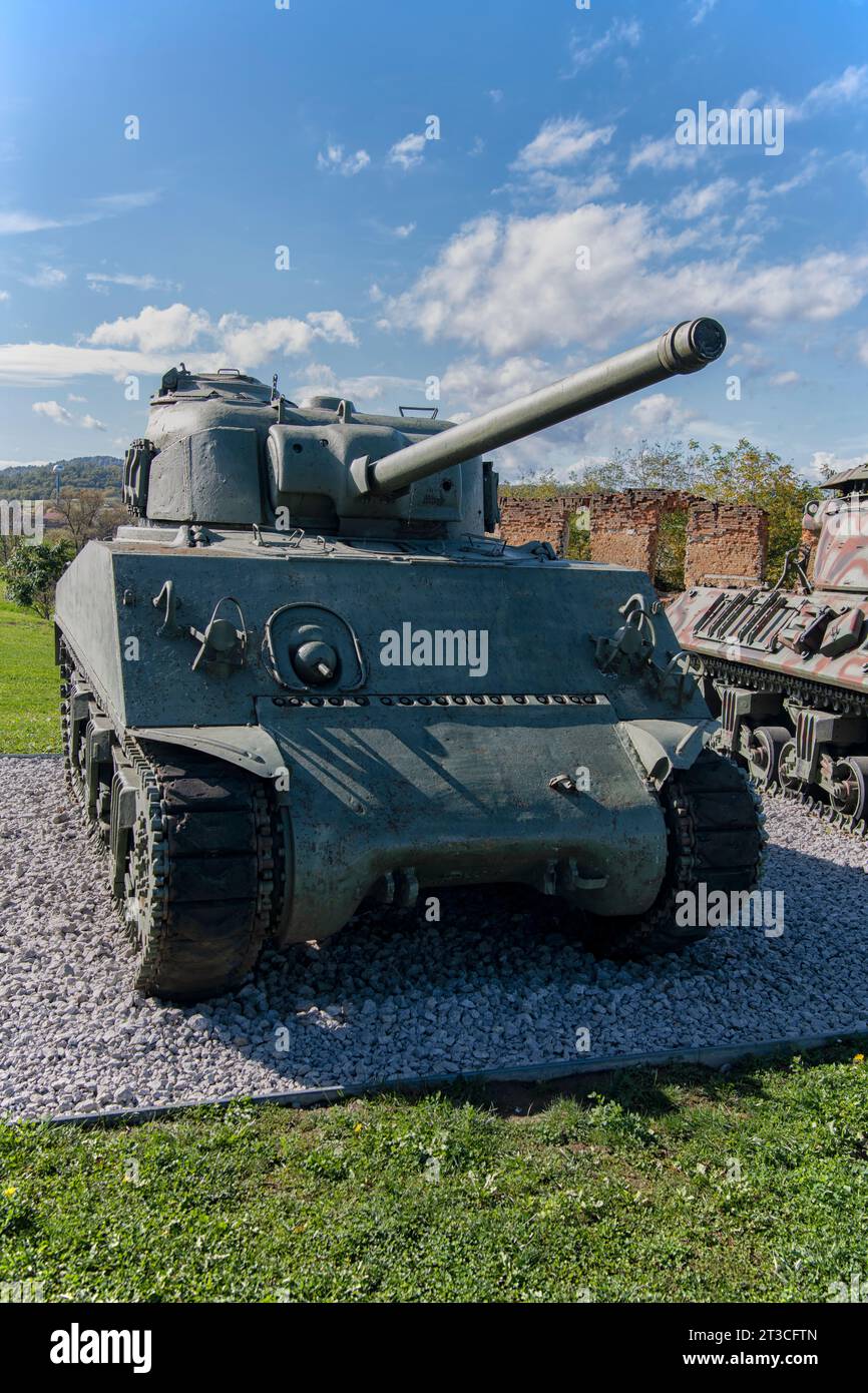 M4A3 Sherman Tank at Museum of Homeland War in Karlovac, Croatia Stock ...