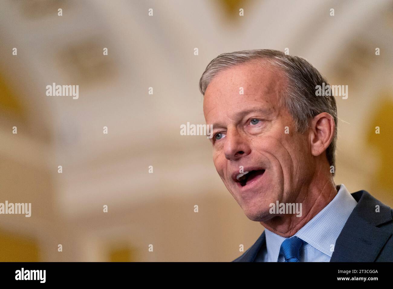 Sen. John Thune, R-S.D., speaks to media after a Senate Republican ...