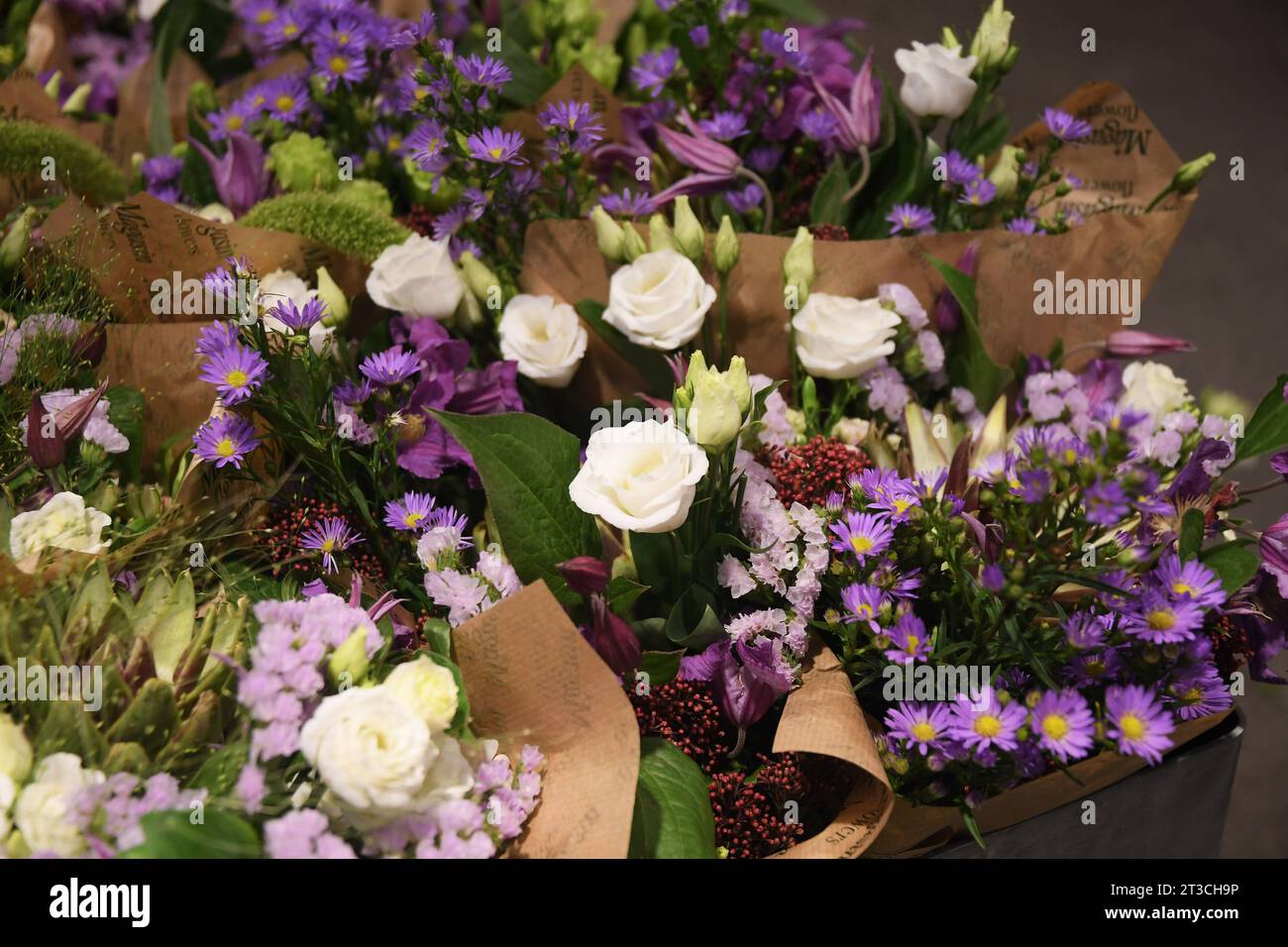 Copenhagen, Denmark /24 October. 2023/. Flower bouquets in danish ...