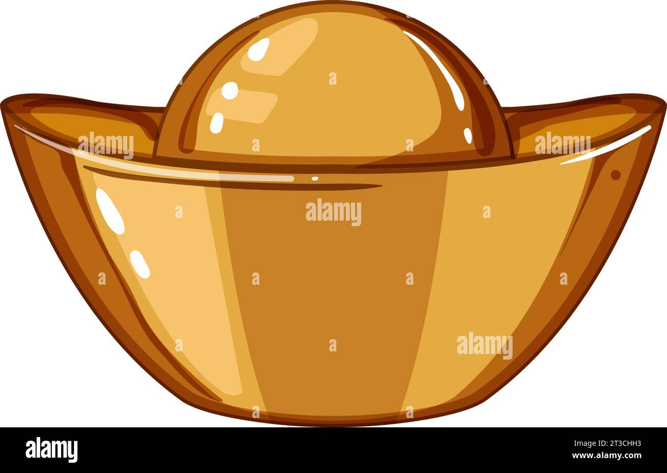 golden yuan bao cartoon vector illustration Stock Vector Image & Art ...