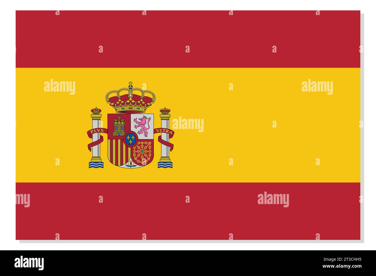 Flag of Spain. National symbol in official colors. Template icon ...