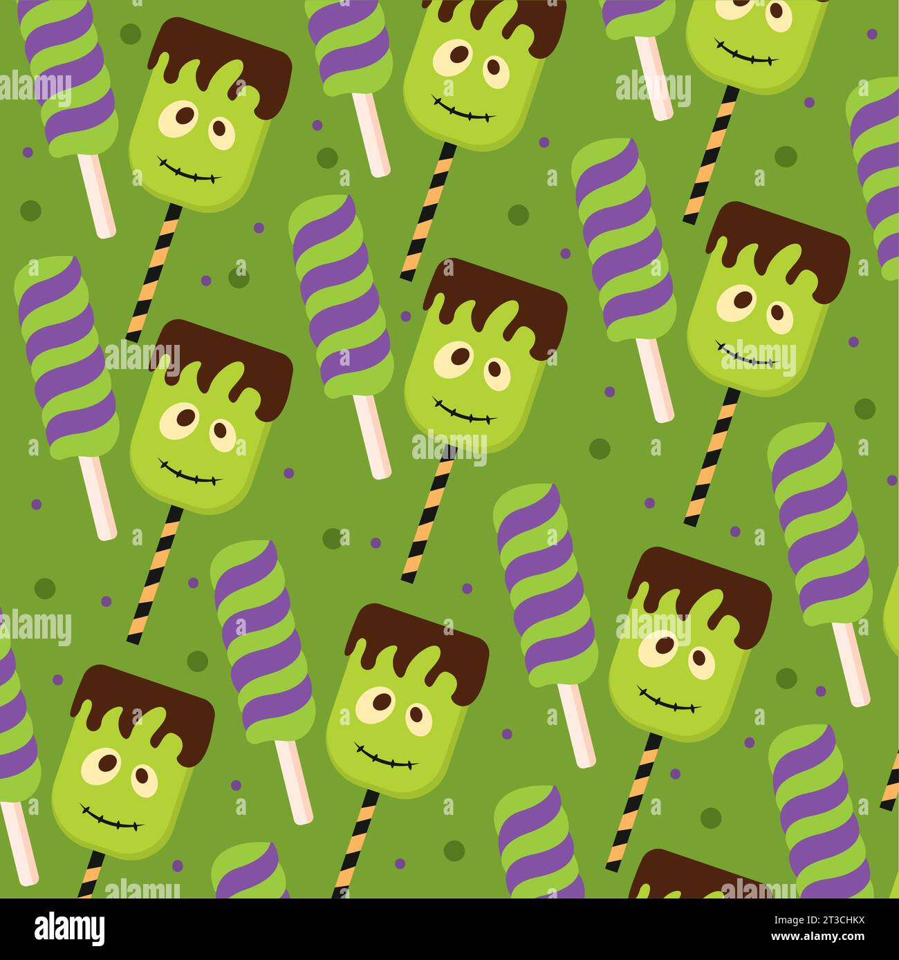 Halloween candies seamless pattern background Vector Stock Vector Image ...